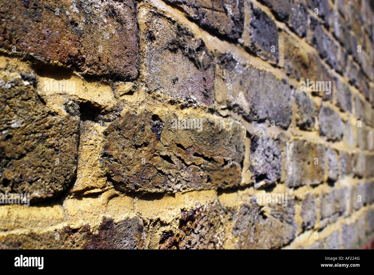 Brick Wall close up in perspective Stock Photo - Alamy
