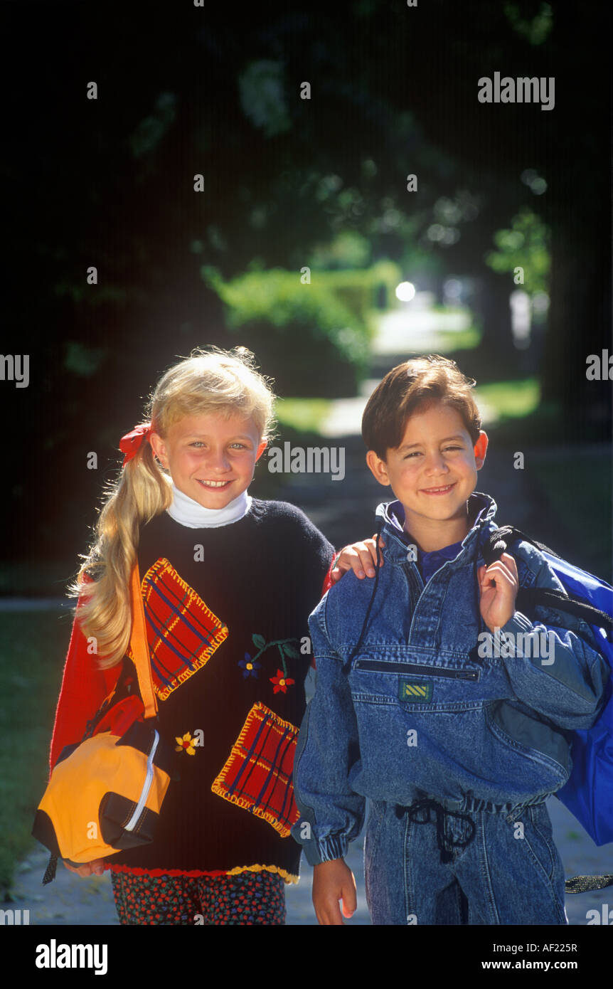 First day of elementary school Stock Photo - Alamy