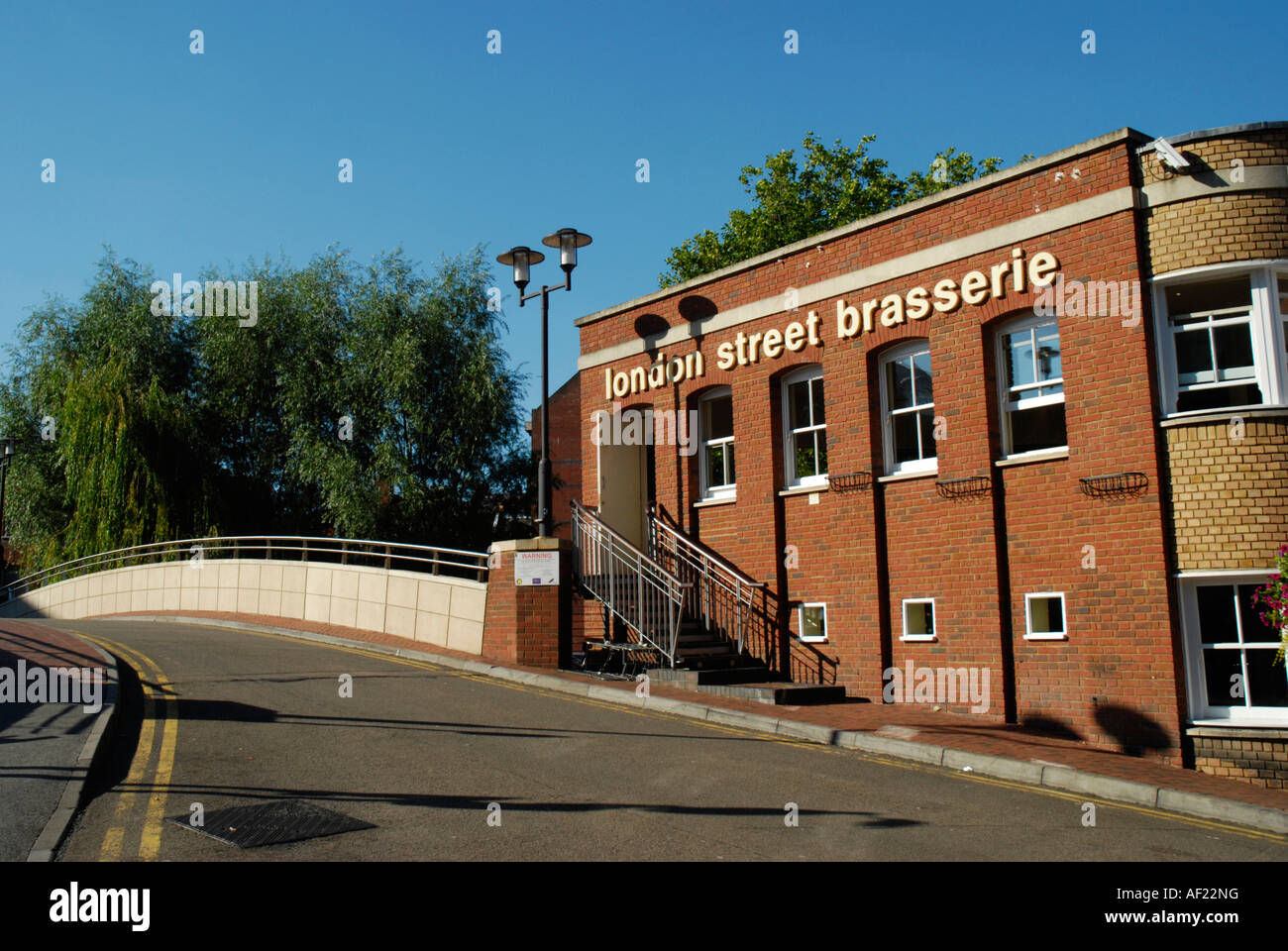 London Street Brasserie restaurant and bridge Reading Berkshire England ...