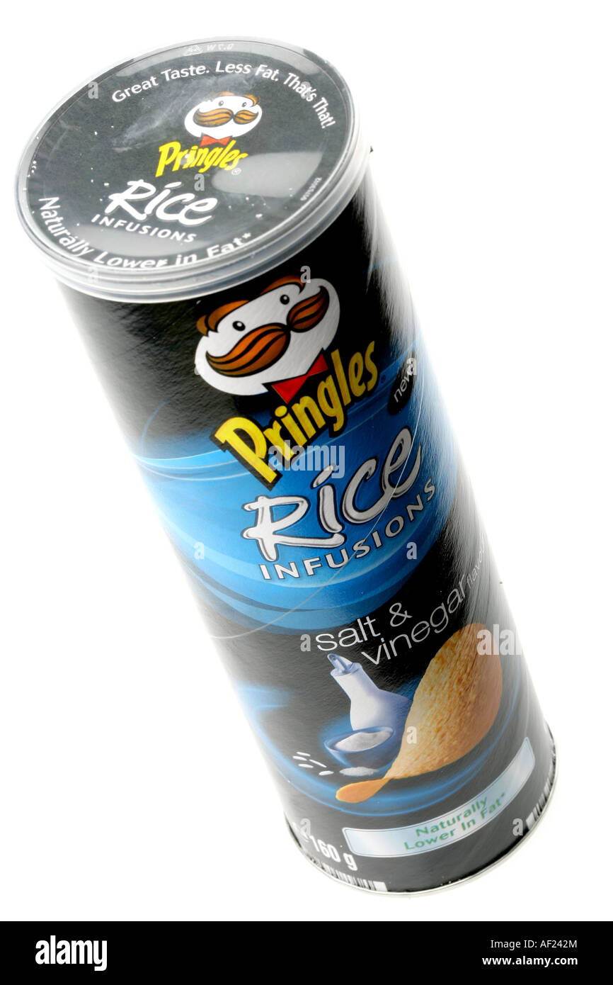 Salt and vinegar rice infusions crisps pringles tub snack Cut Out Stock ...