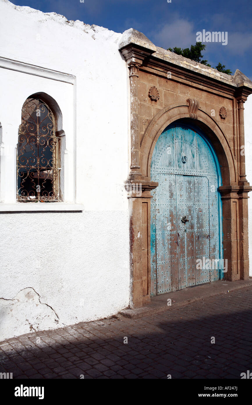 Colourful building in the medina of Azemmour in Morocco near to El ...