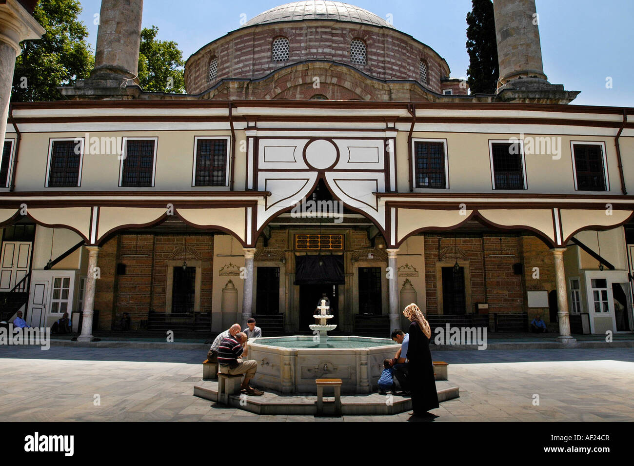 Courtyard of Emirsultan Mosque, Bursa, Turkey Stock Photo - Alamy