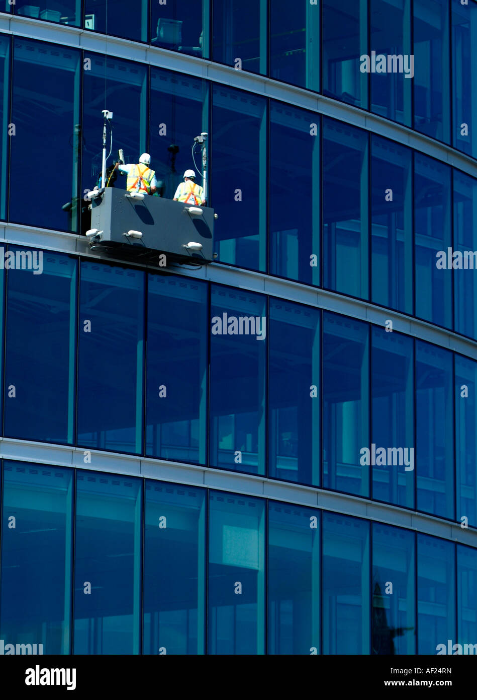 men cleaning office windows Stock Photo - Alamy