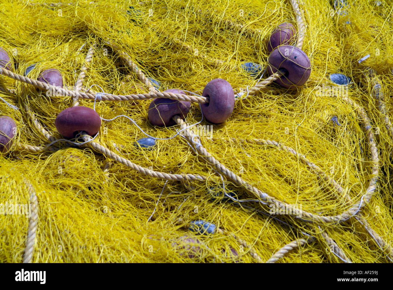 fishing net and floats Stock Photo - Alamy
