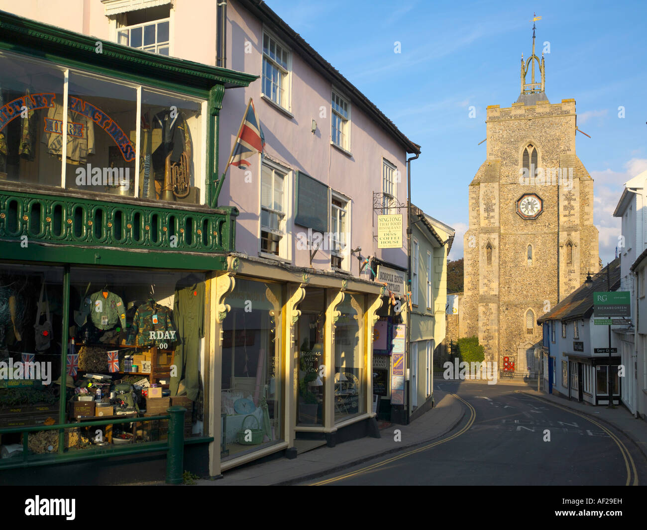 Diss St Nicholas Street Stock Photo - Alamy