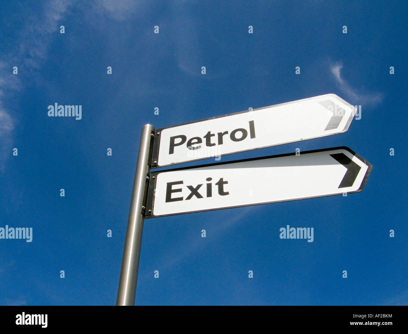Petrol and exit sign hi-res stock photography and images - Alamy