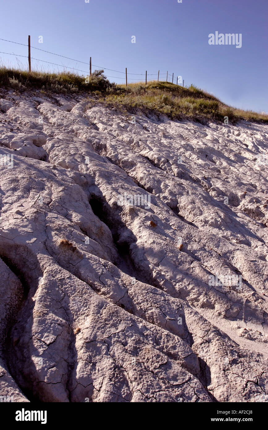 Soil formations along a country road in scenic Saskatchewan Canada ...