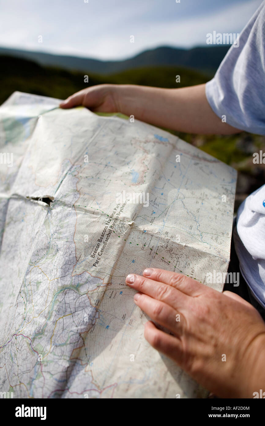 Walkers map brecon hi-res stock photography and images - Alamy
