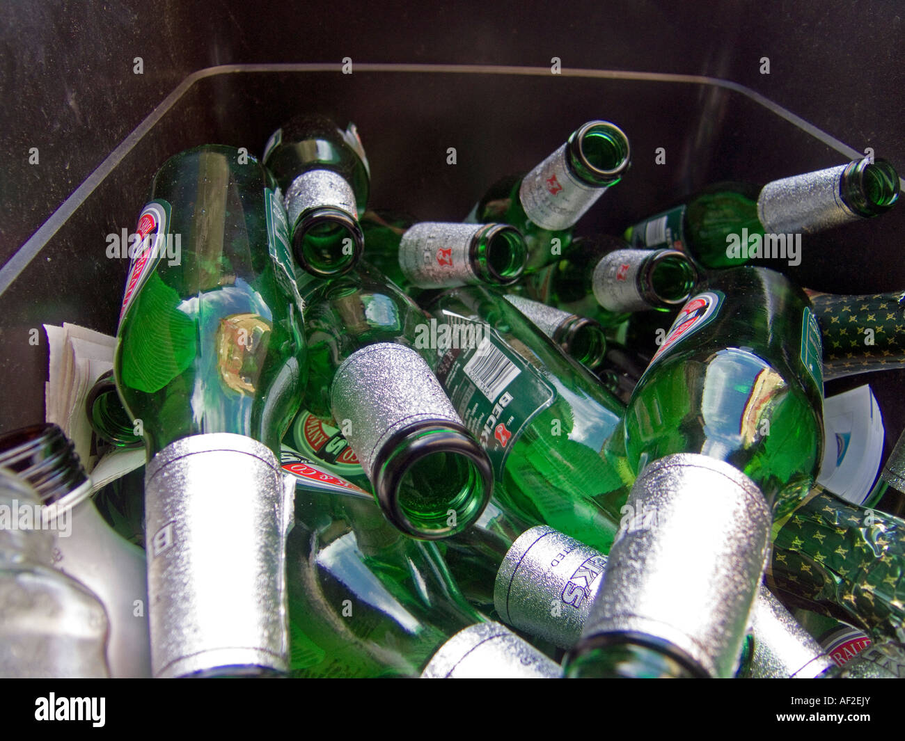 Recycling collection boxes Stock Photo - Alamy