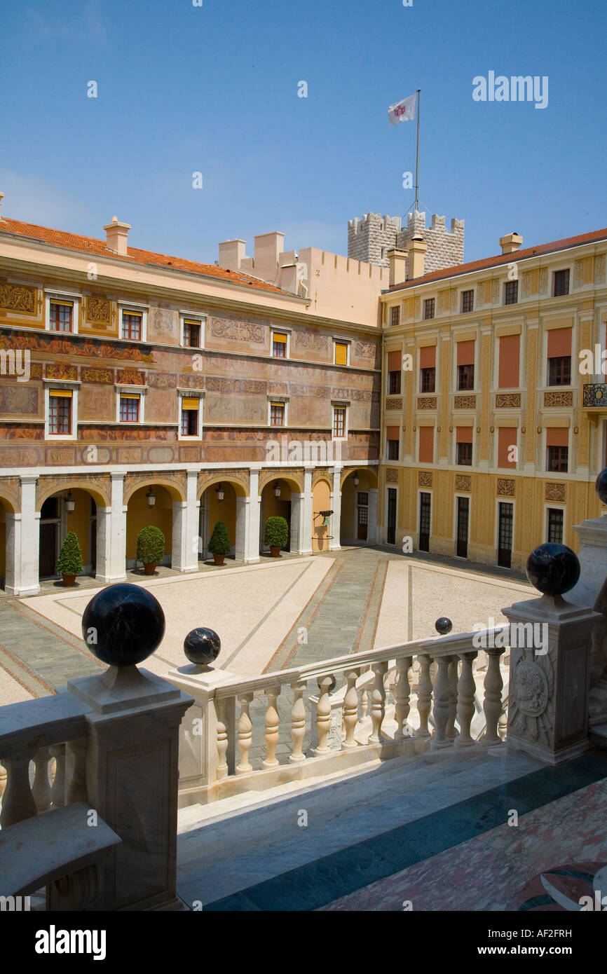 Monaco Palace Courtyard Stock Photo - Alamy