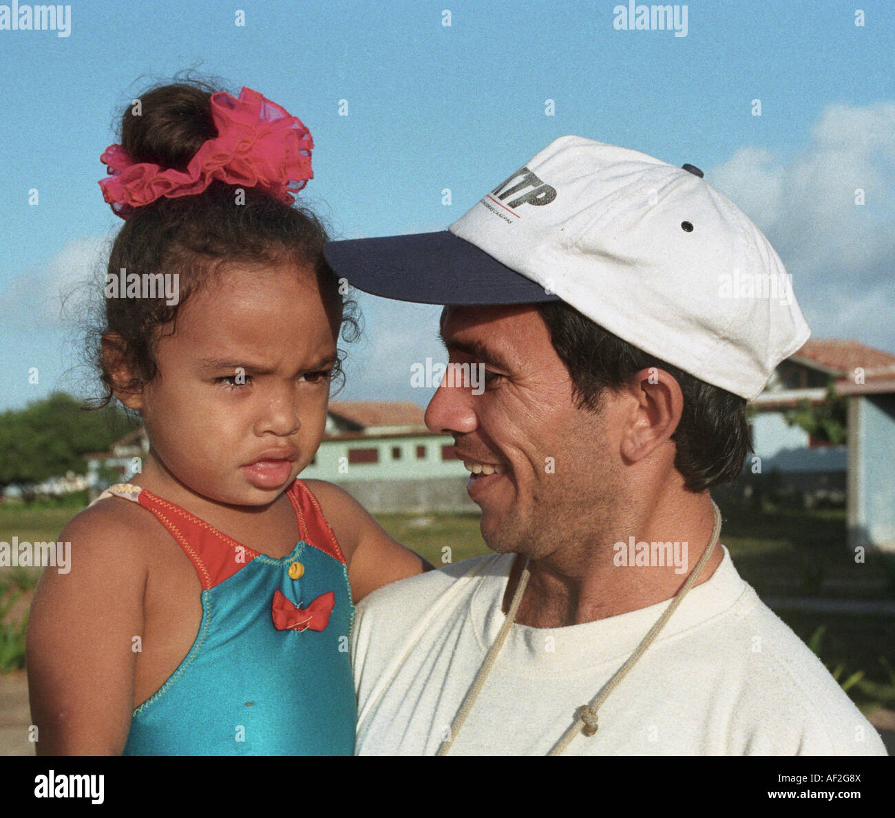 Father with daughter in Cuba Stock Photo - Alamy