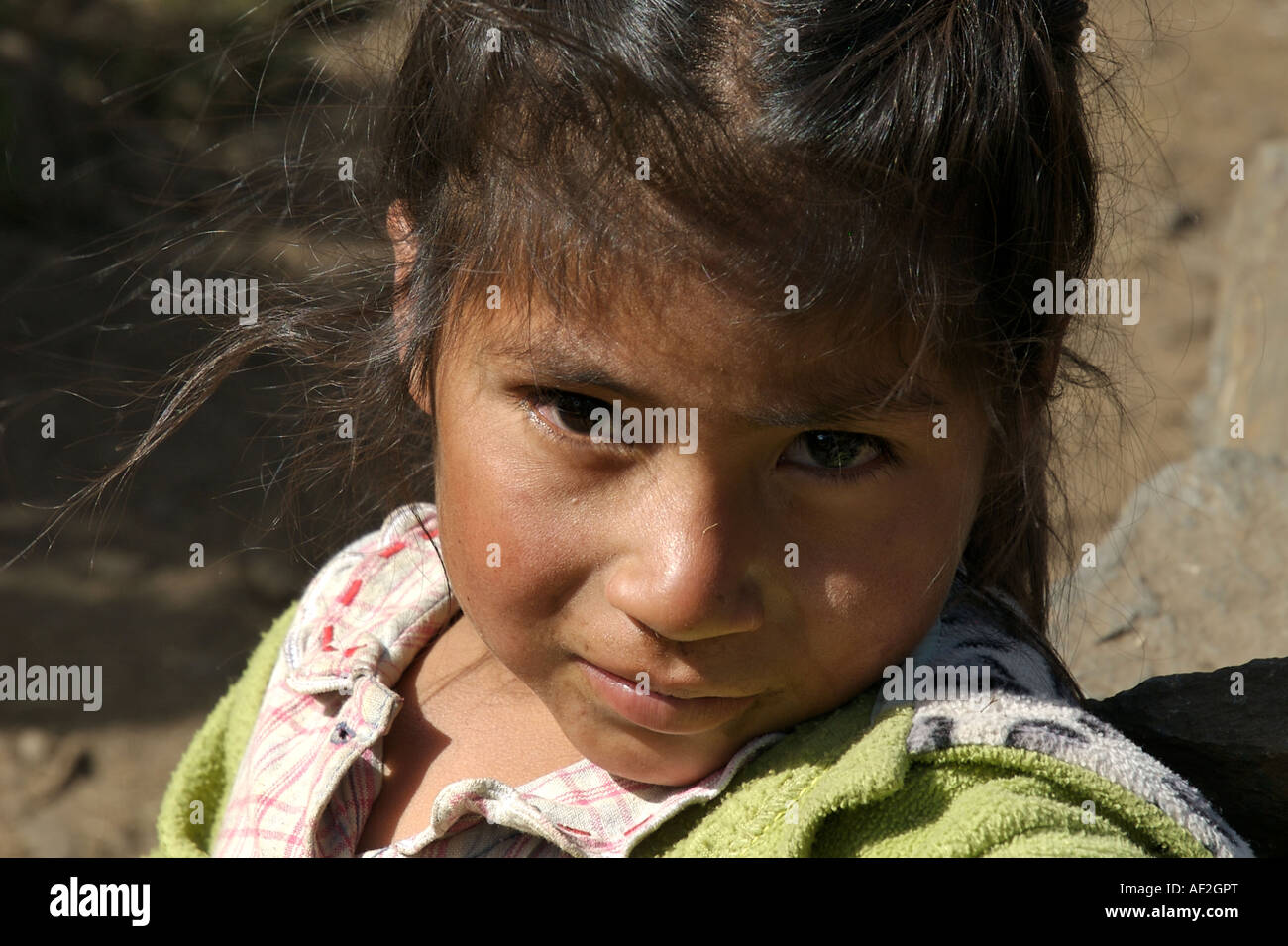Peruvian girl in the Cordillera Blanca Peru Stock Photo - Alamy