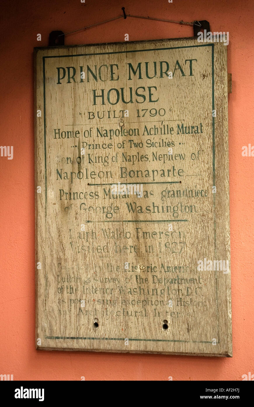 Prince Murat House, St. Augustine, FL Stock Photo - Alamy