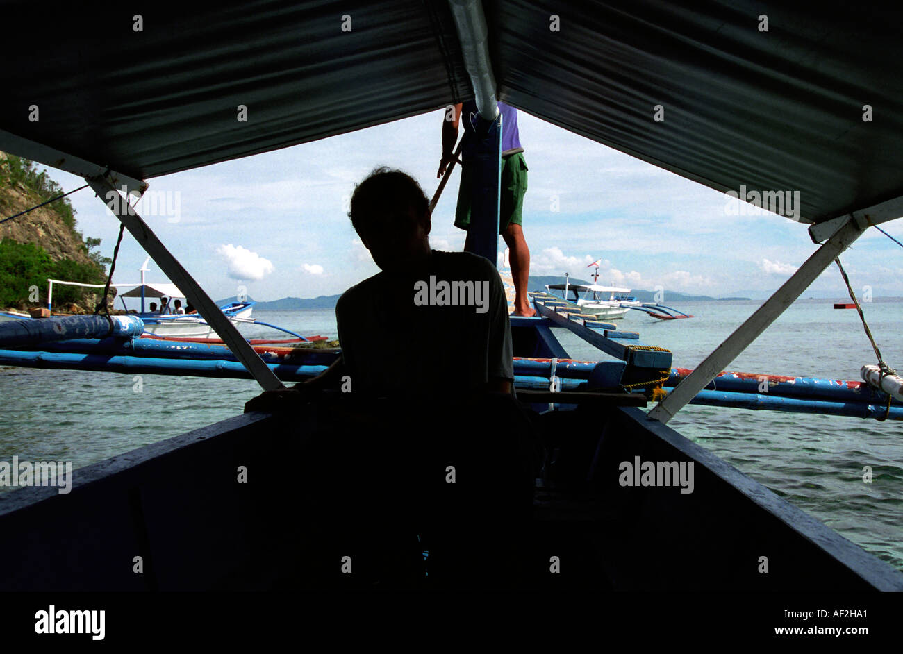 Boat ride around Boracay Island Philippines Stock Photo - Alamy