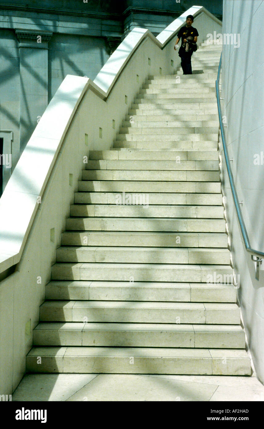 Steps from The Great Court at The British Museum London Stock Photo - Alamy