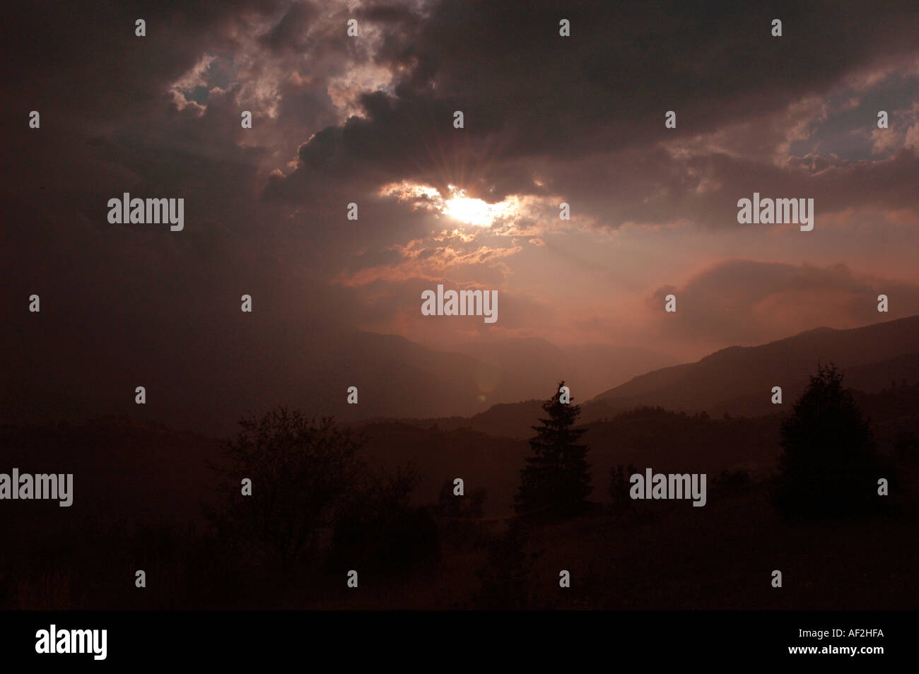 landscape light Rodopy mountain Bulgaria Stock Photo - Alamy