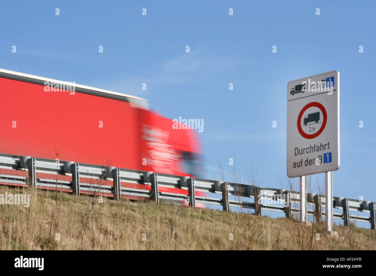 Driving ban for trucks Stock Photo - Alamy
