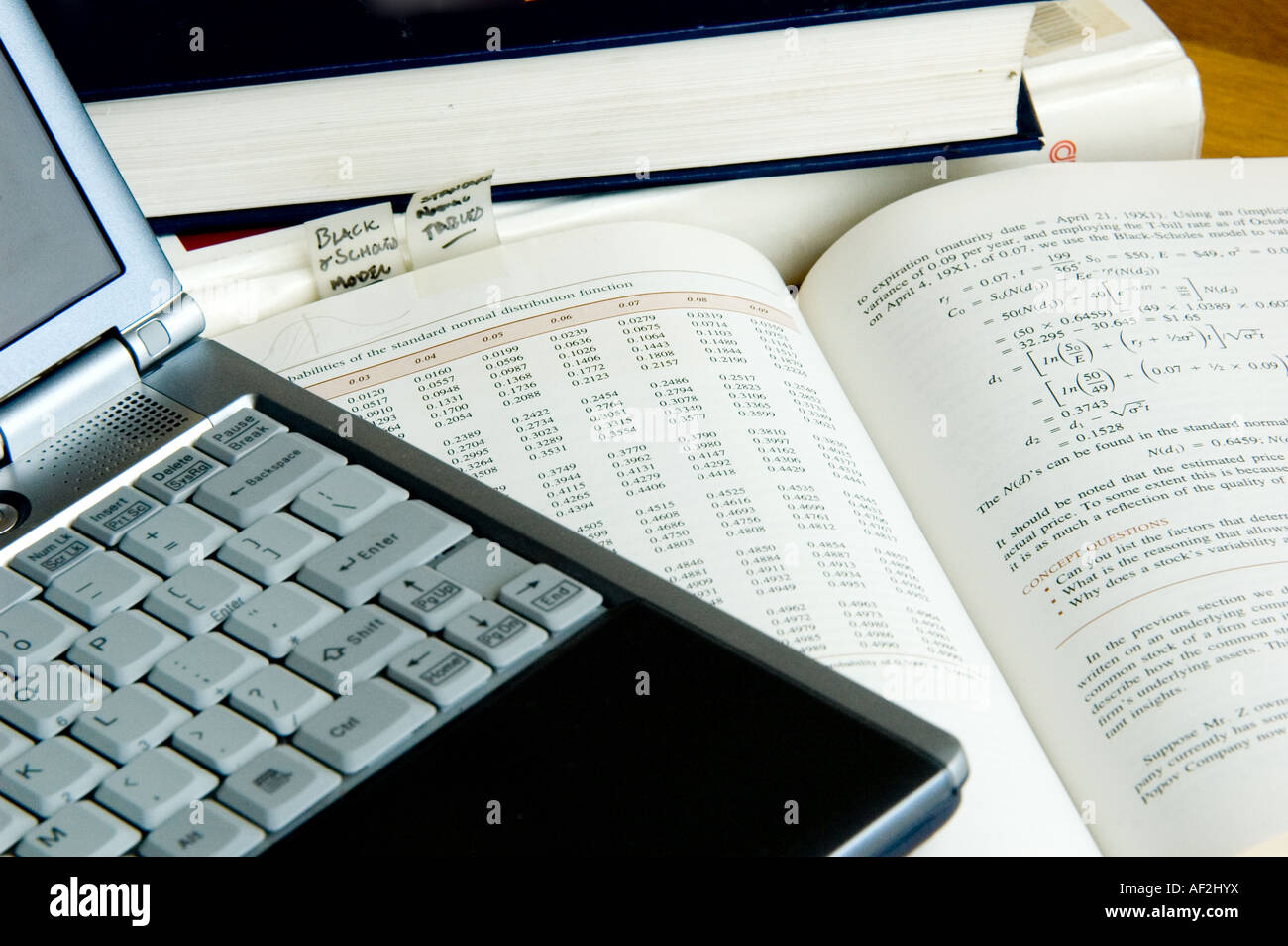 Students Laptop and books - Close-up - Horizontal Stock Photo - Alamy