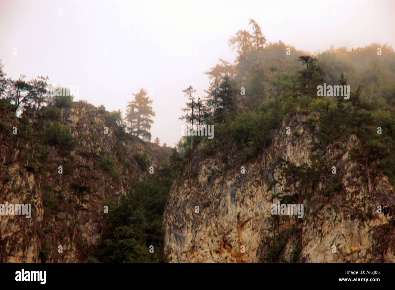 landscape mist Rodopy Bulgaria Stock Photo - Alamy