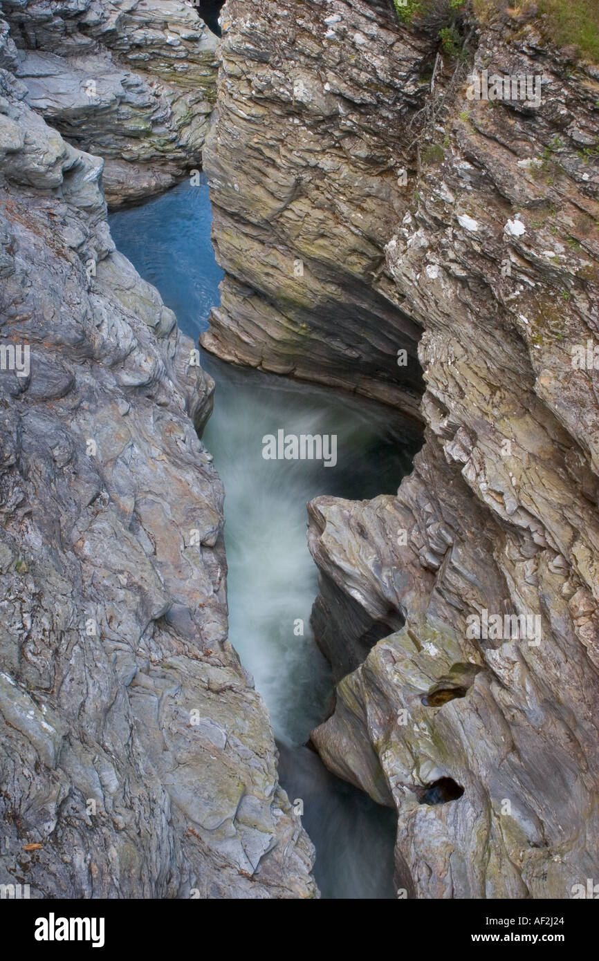 Linn o' Dee flowing waterfall, gorge river canyon, rock landscape, at ...