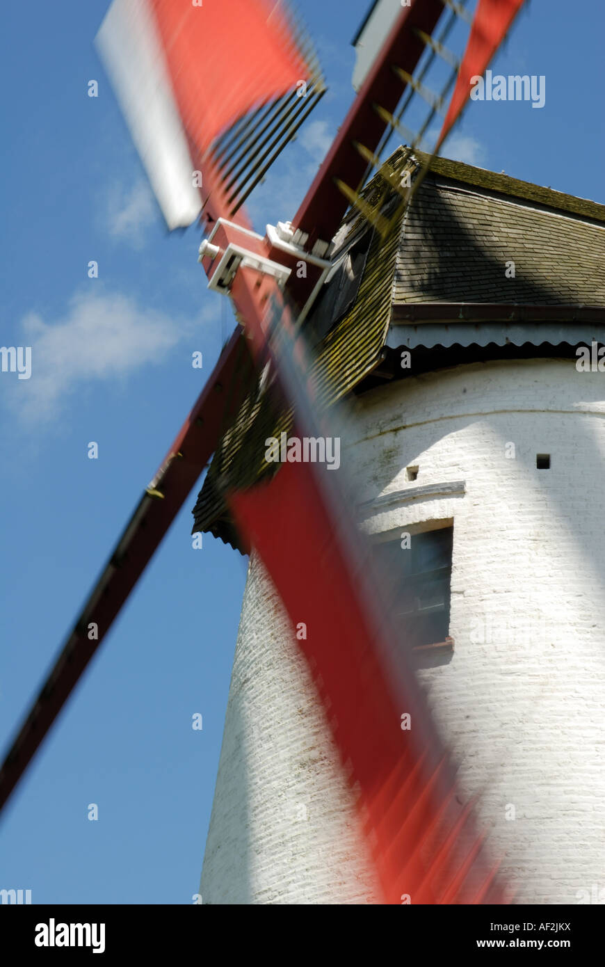 Windmill in motion, Damme Belgium Stock Photo - Alamy