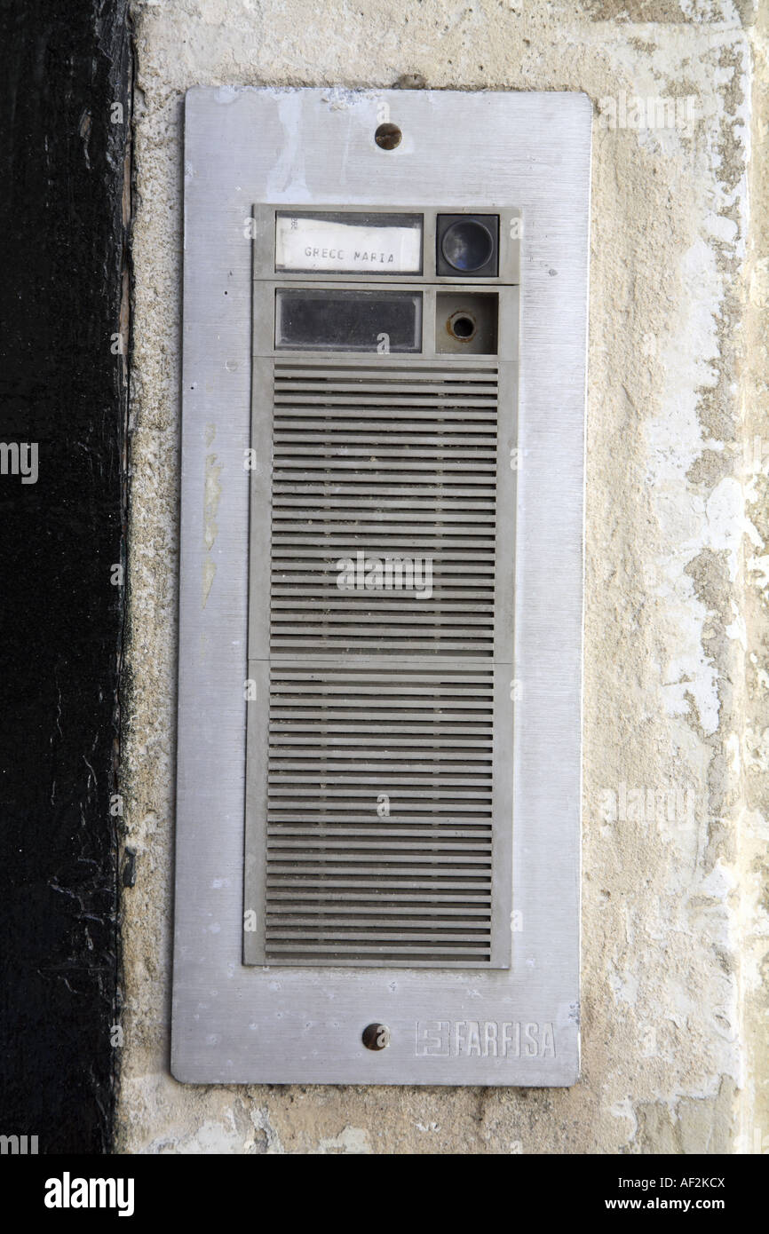 Old Door Buzzer in a complex Stock Photo - Alamy