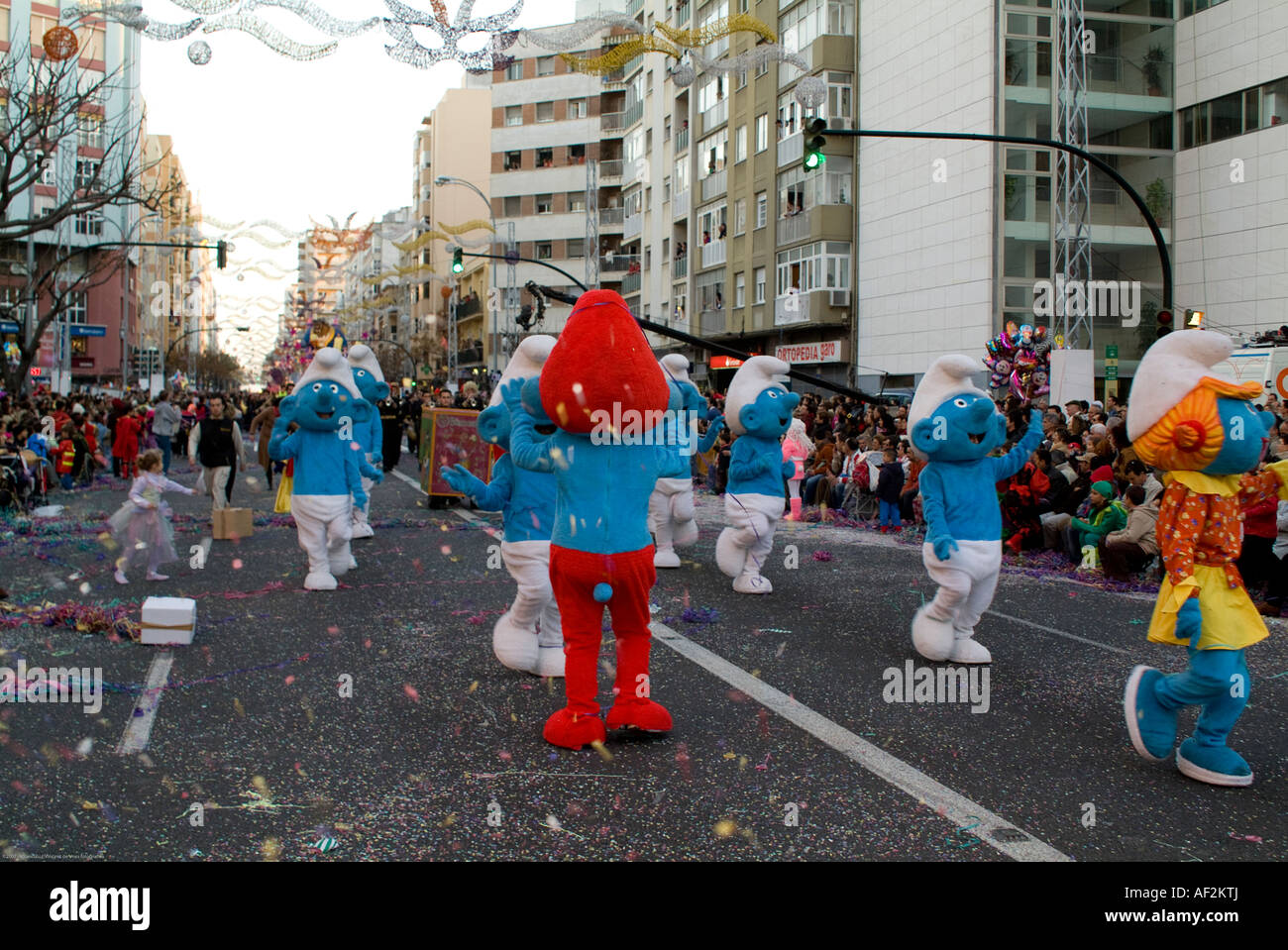 People celebrating and dressing up for the famous Carnival Parade in ...