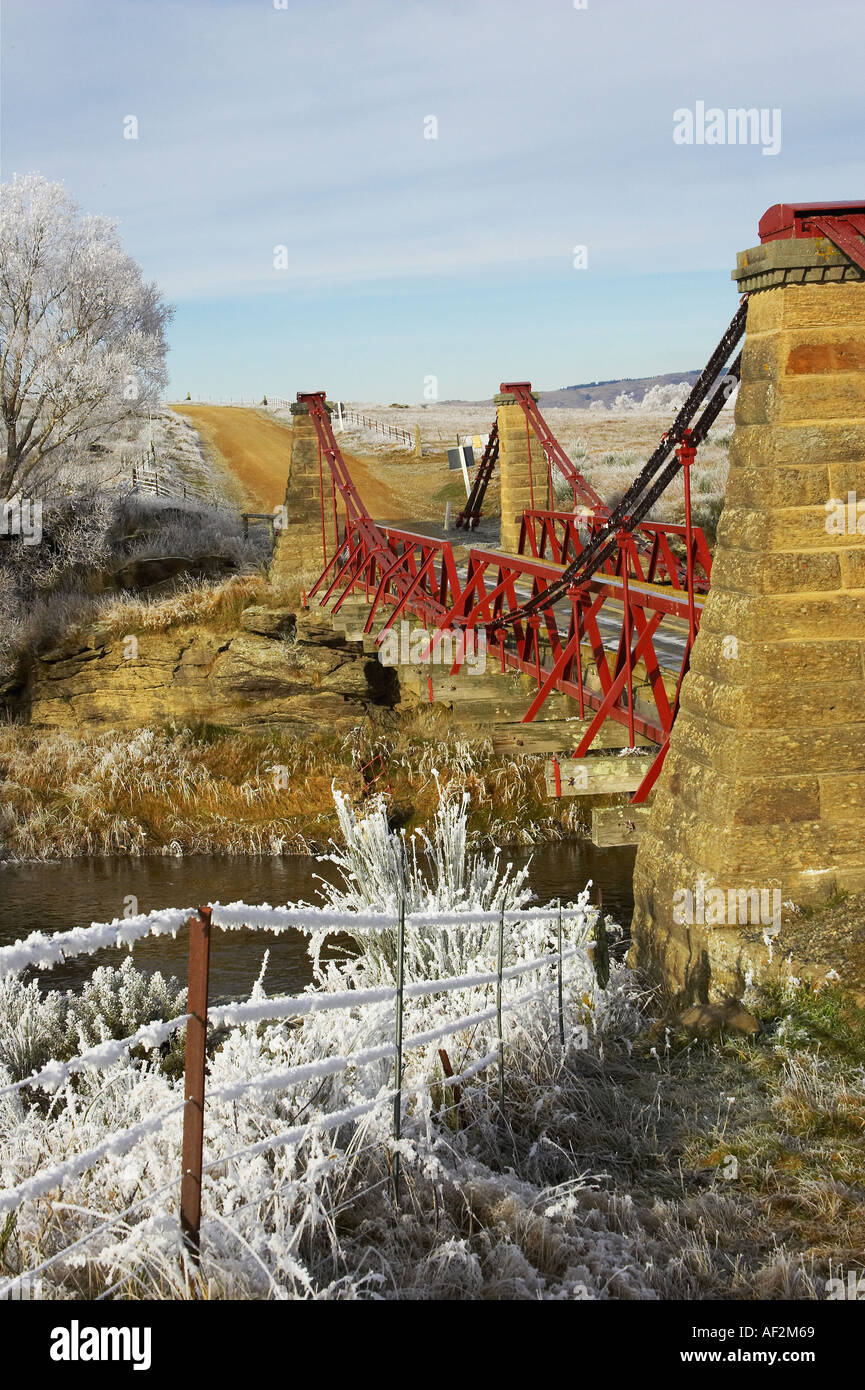 Historic Suspension Bridge Taieri River Sutton Otago South Island New ...