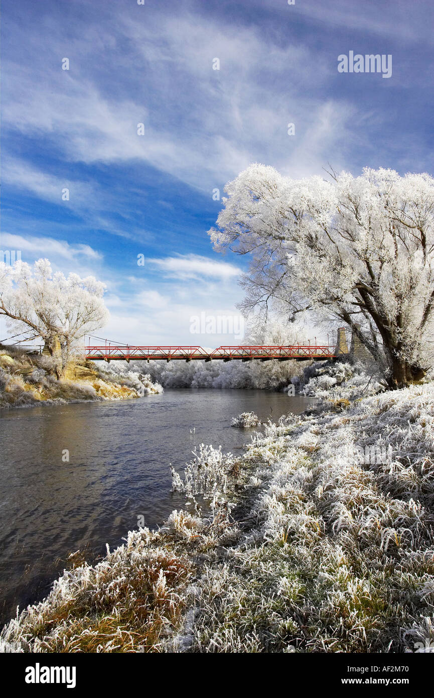 Historic Suspension Bridge Taieri River Sutton Otago South Island New ...