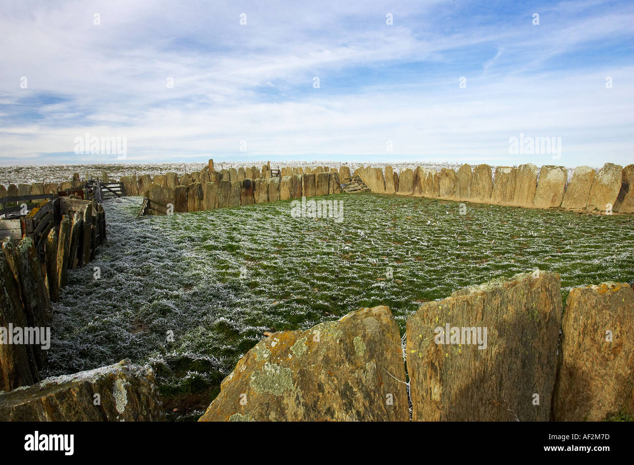 Historic Sheep Yards near Middlemarch Otago South Island New Zealand ...