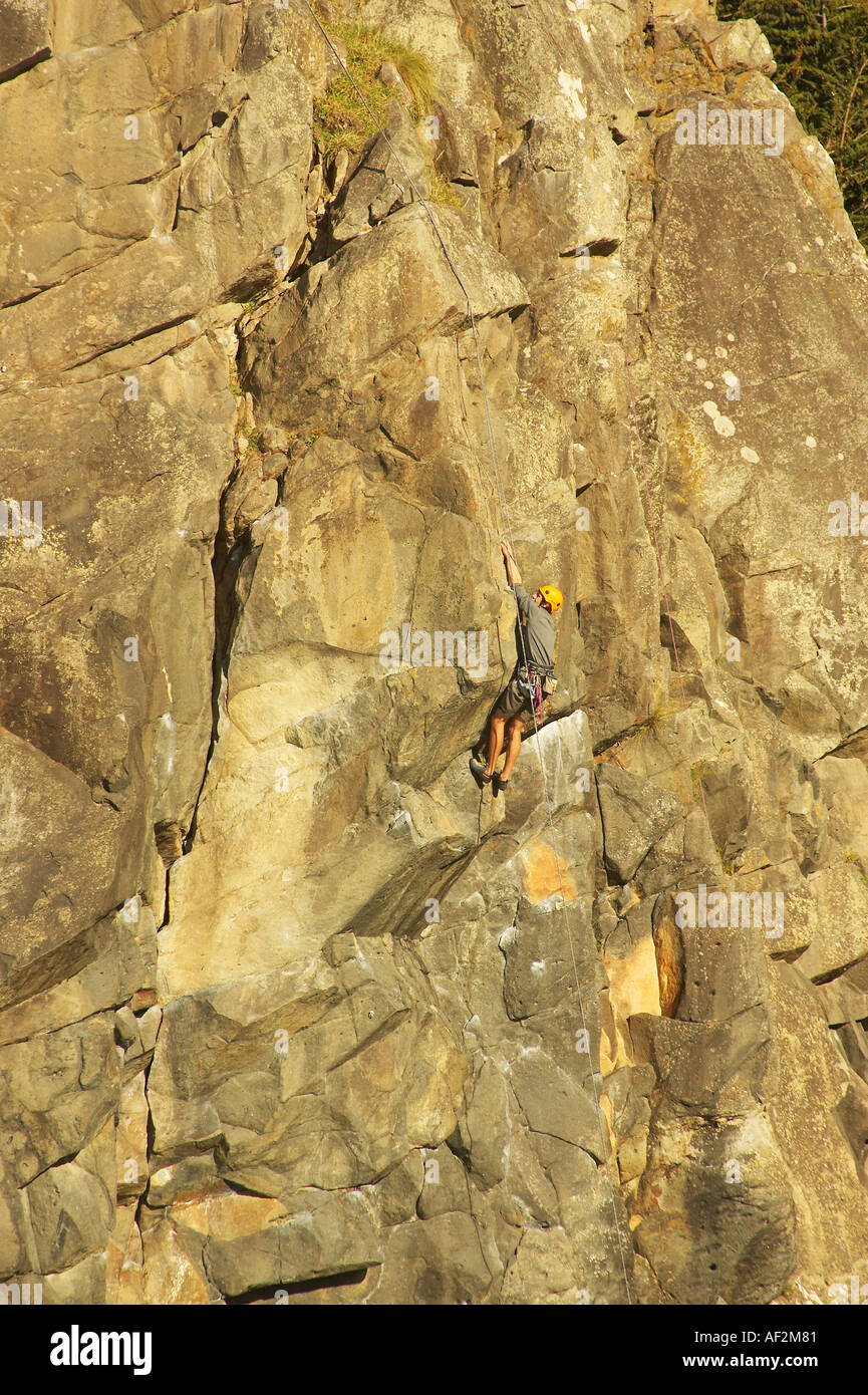 Rock Climbing Long Beach near Dunedin South Island New Zealand Stock ...