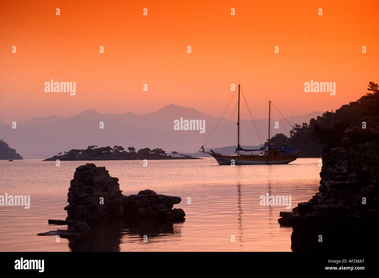 Fethiye Bay at Dawn Turkey Stock Photo - Alamy