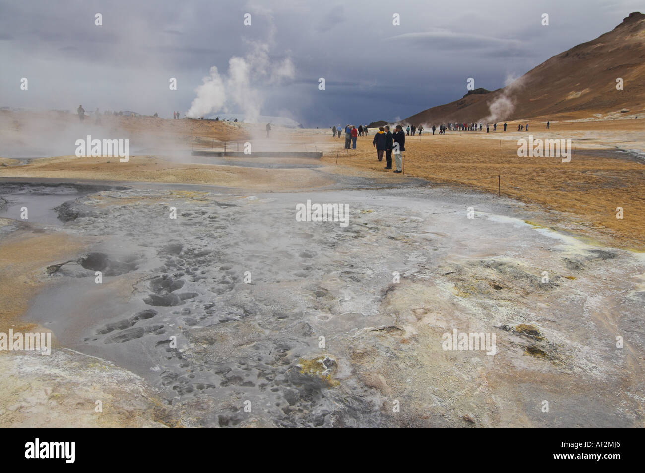 Namaskard thermal area Hverarond near Lake Myvatn Reykjahlid North ...