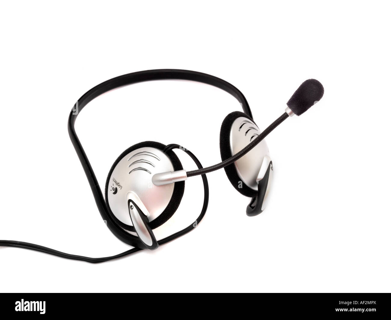 Headset with Microphone Stock Photo - Alamy