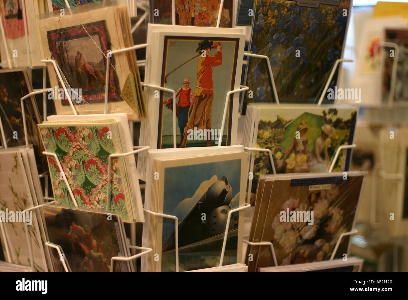 Card rack in a store Stock Photo - Alamy