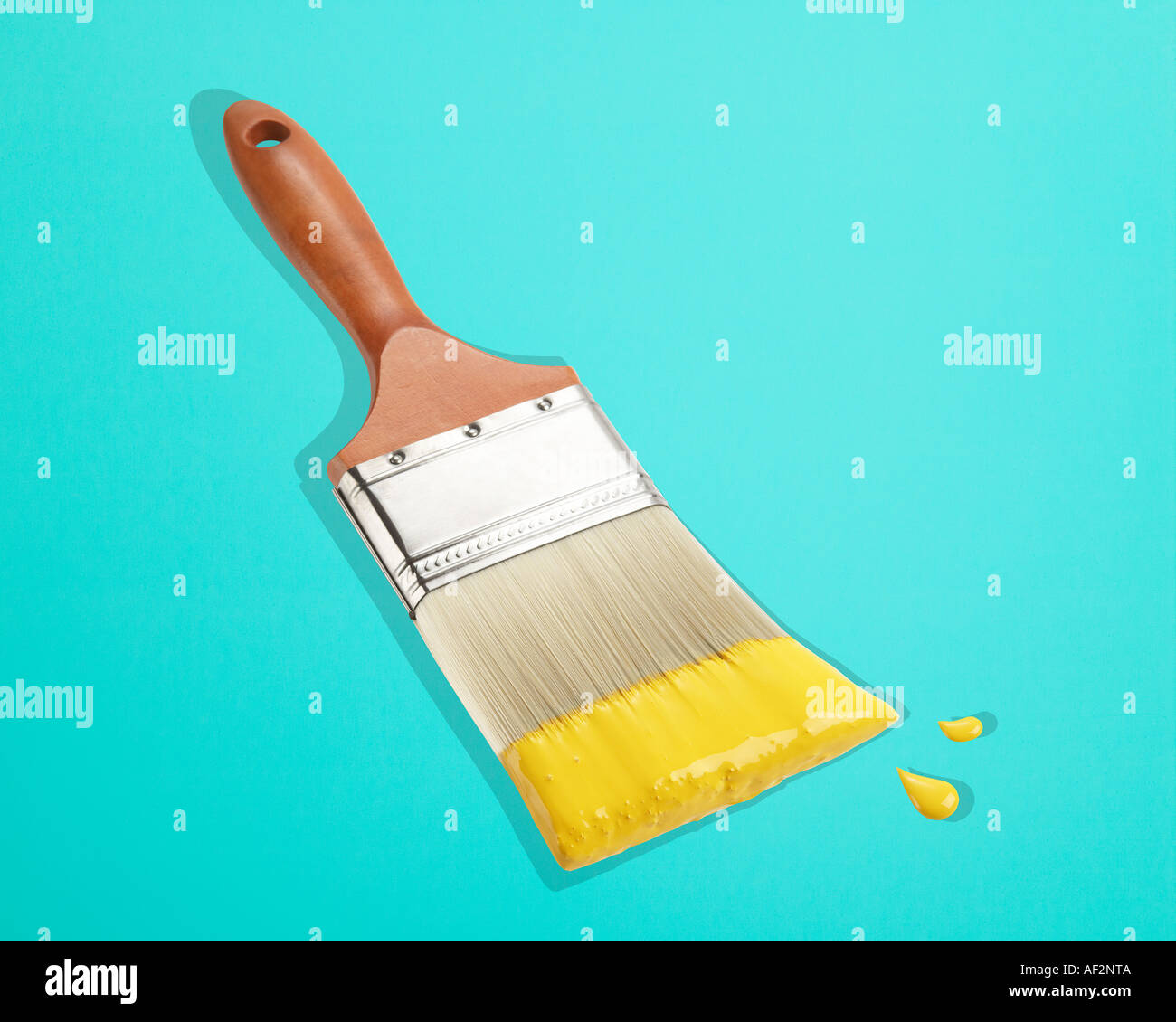 Red Rocket Stock Paint and paintbrush on color background with clipping ...