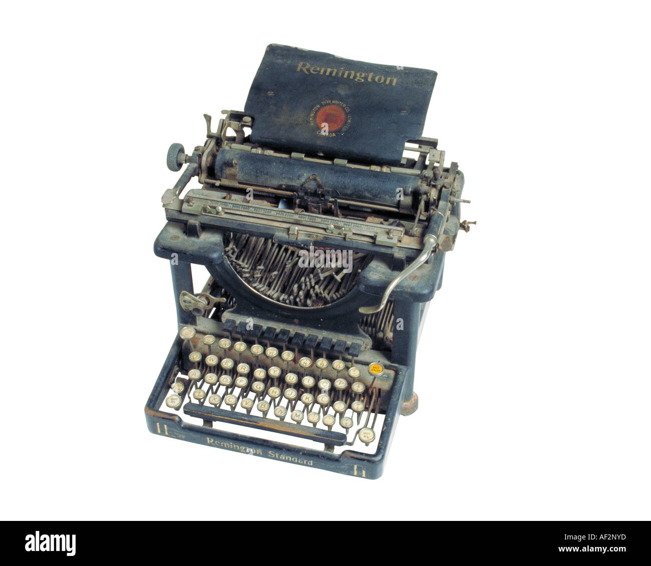 Antique manual typewriter on white background with clipping path Stock ...