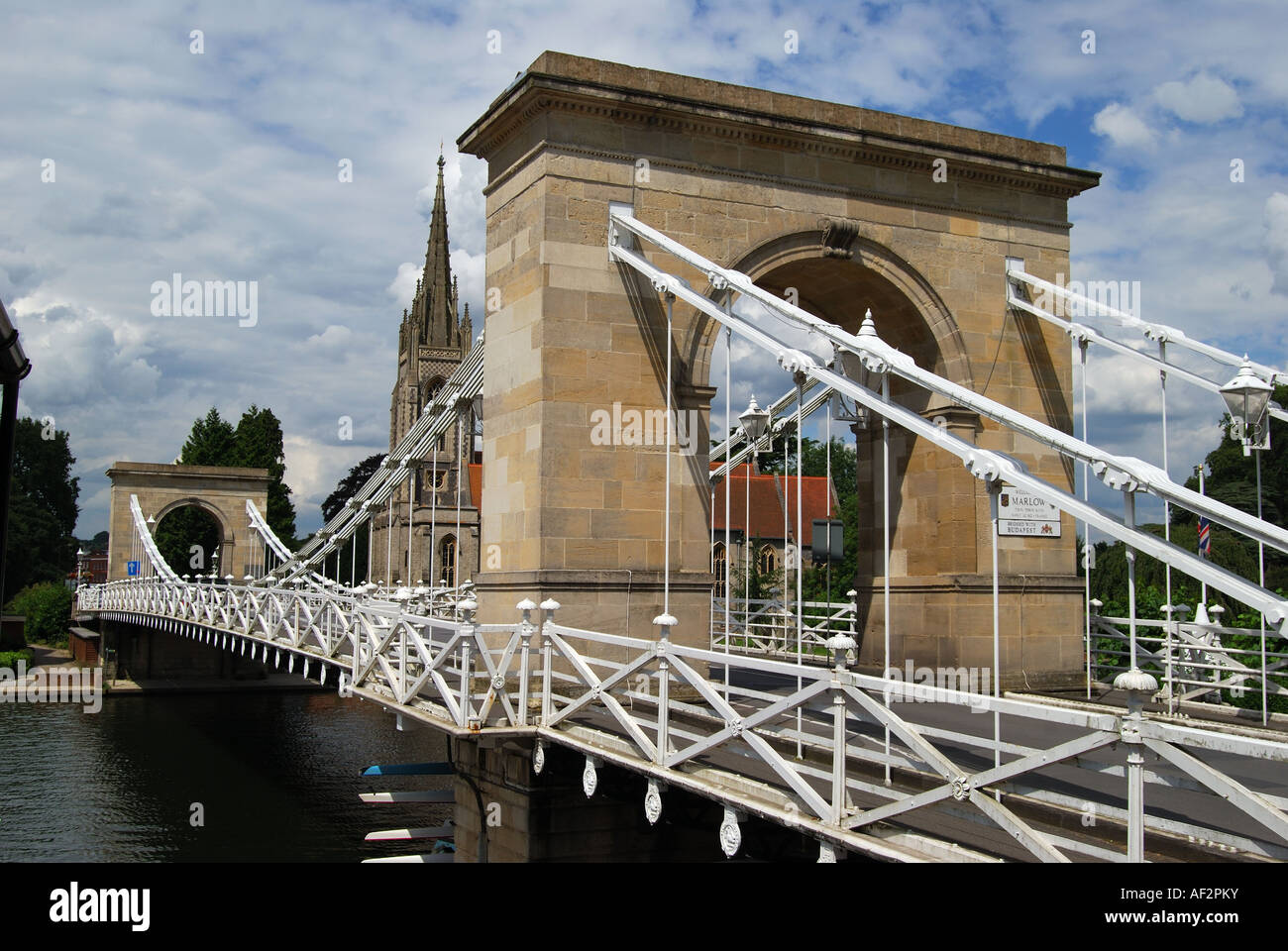Marlow suspension Bridge, Marlow, Buckinghamshire, England, United ...