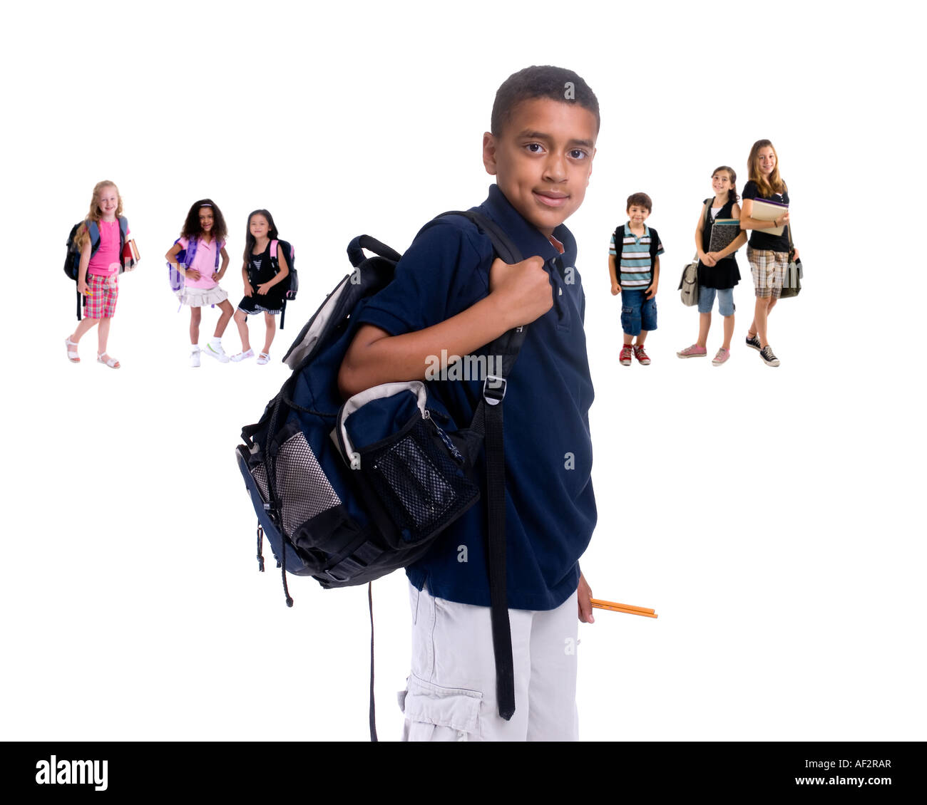 Young kids are ready for school Education family learning Stock Photo ...