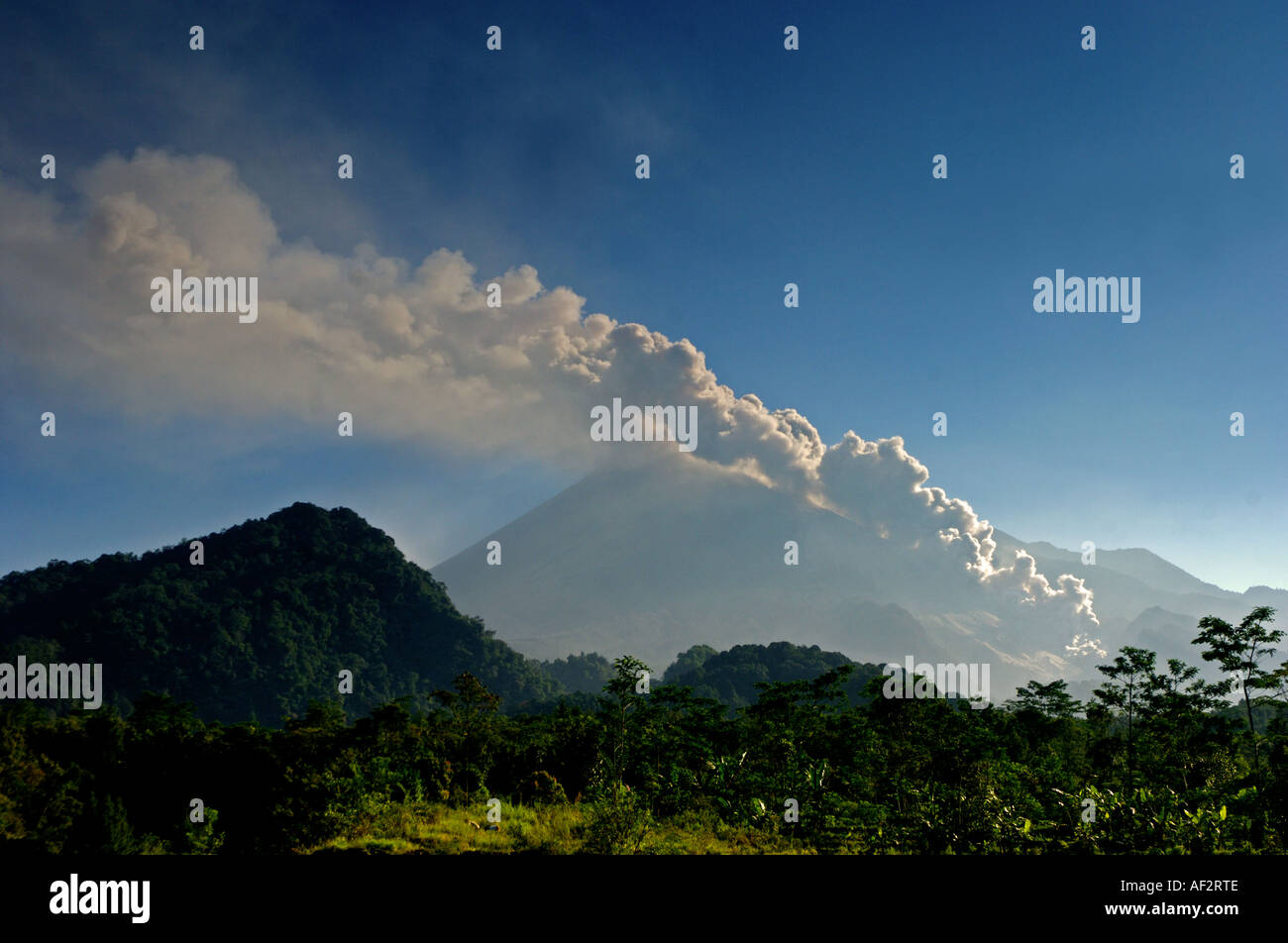 Merapi volcano java indonesia enviroment man landscape hi-res stock ...