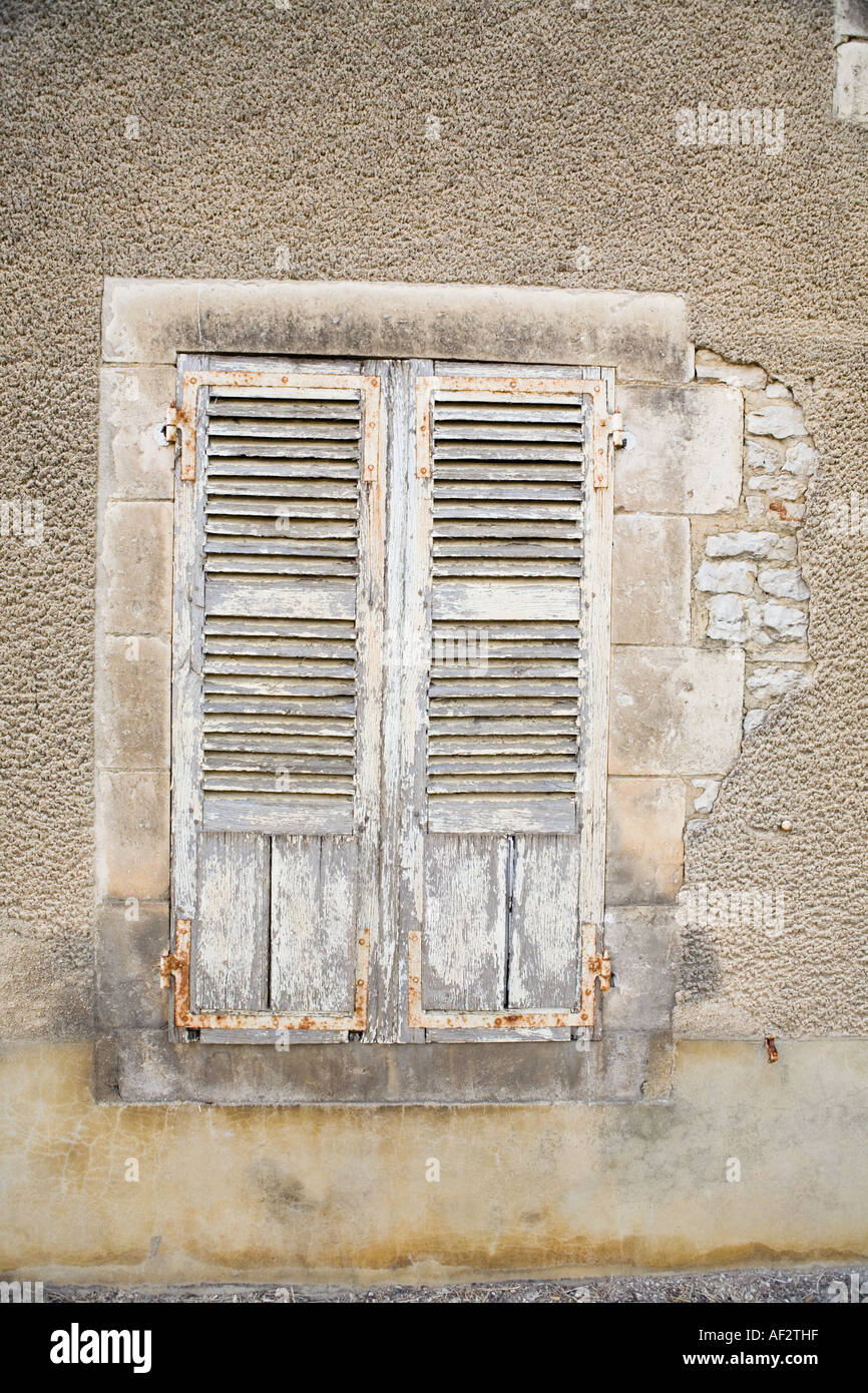 French Window Shutter Stock Photo - Alamy