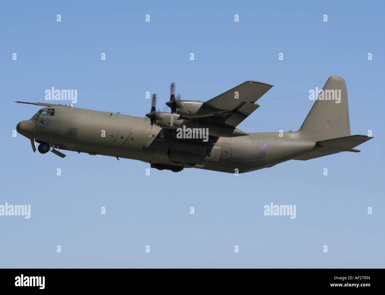 Royal Air Force Hercules C3 (C-130K) military transport plane on ...