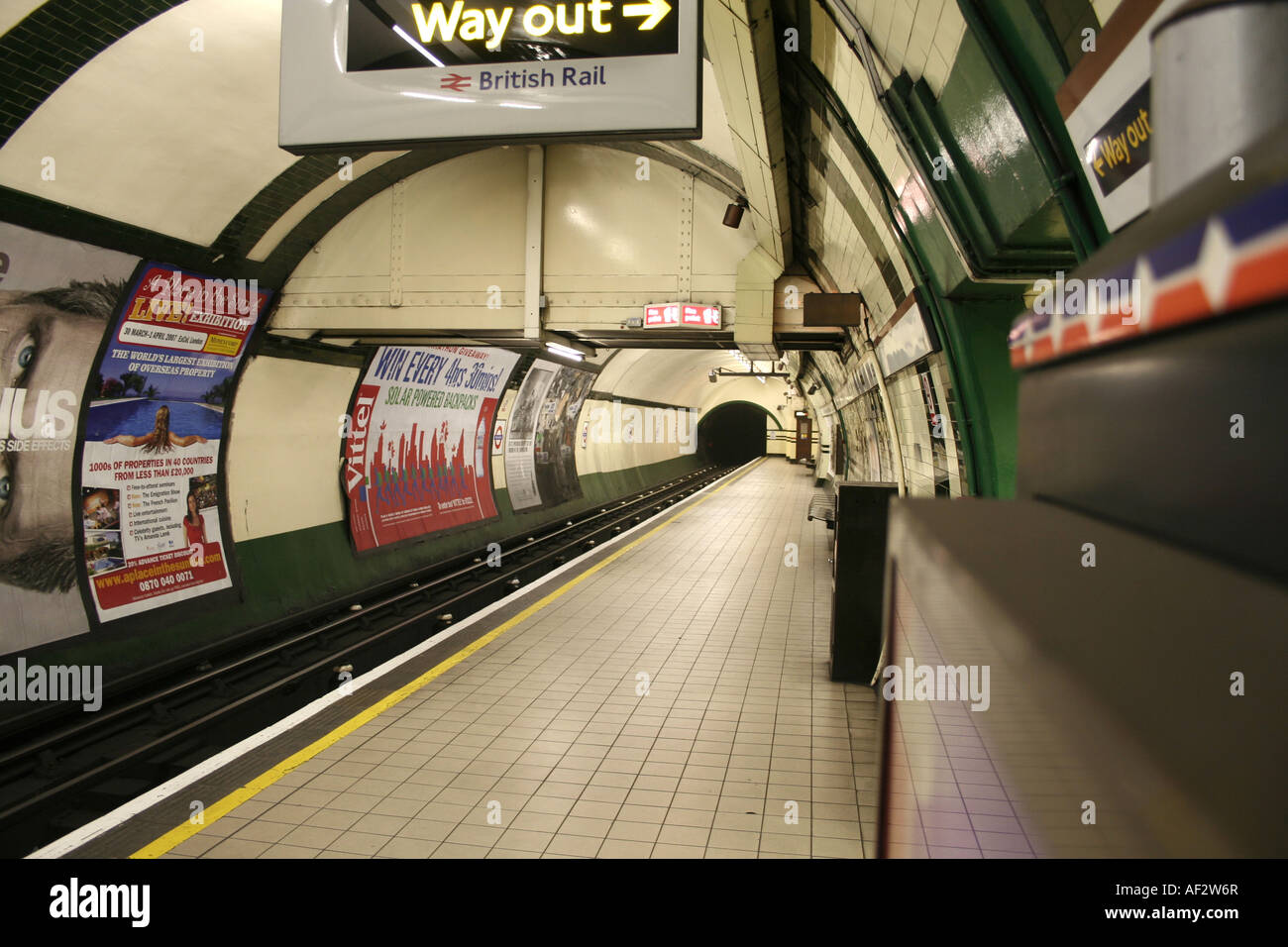 Empty London underground station England, UK Stock Photo - Alamy