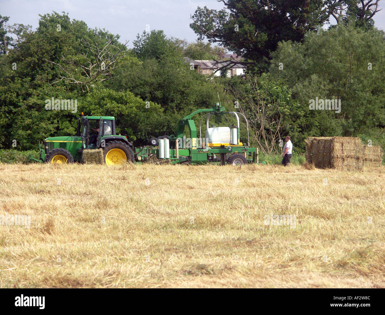 Hay making and baling British Countryside Bales 18 Stock Photo - Alamy