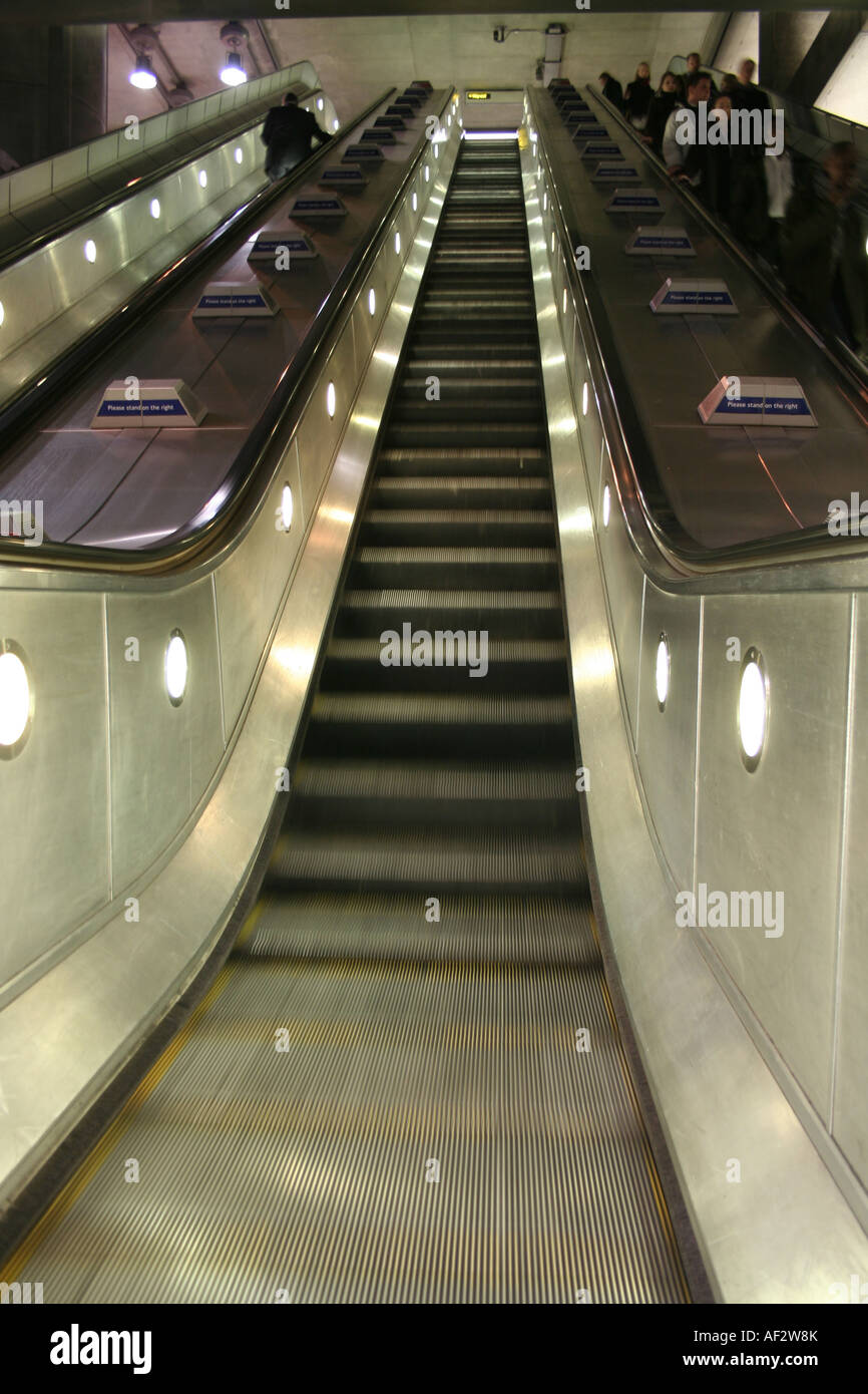 Escalators in London underground. England, UK Stock Photo - Alamy