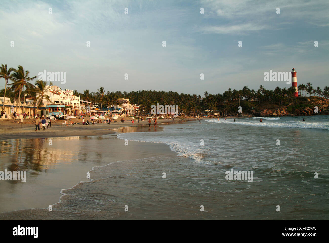 Sunset on Kovalam beach in Kerala, southern India Stock Photo - Alamy
