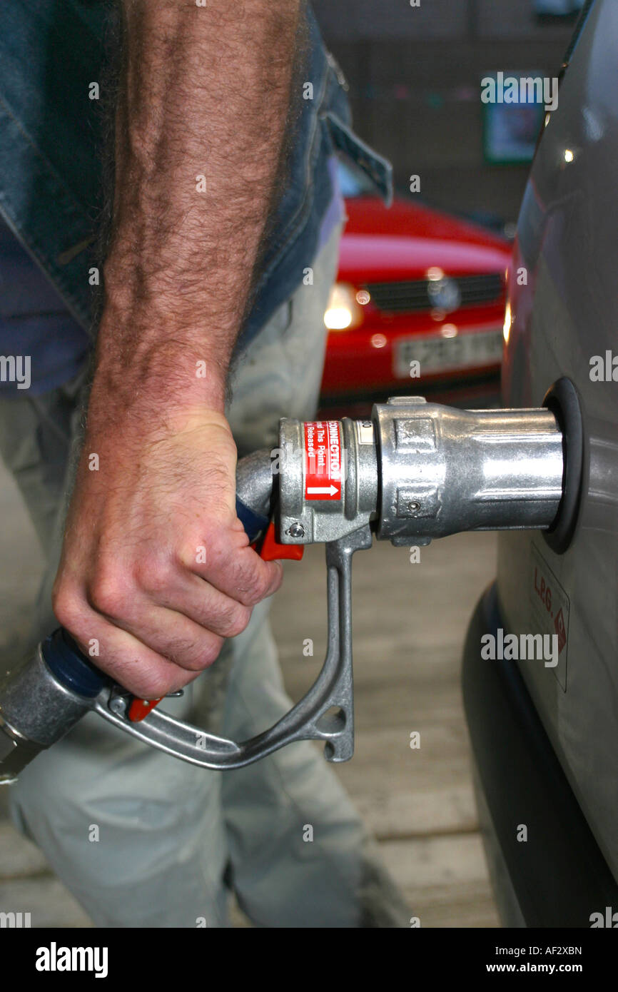Filling an LPG Autogas Automobile Car Stock Photo - Alamy