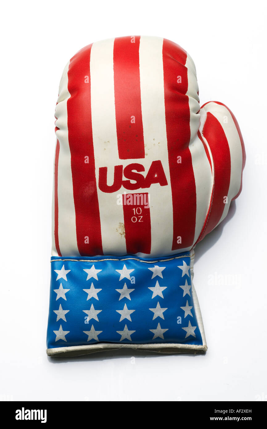 american boxing glove hand boxer strip usa star american flag Stock ...