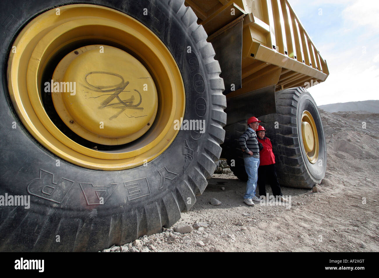 Giant truck in open mine Stock Photo - Alamy