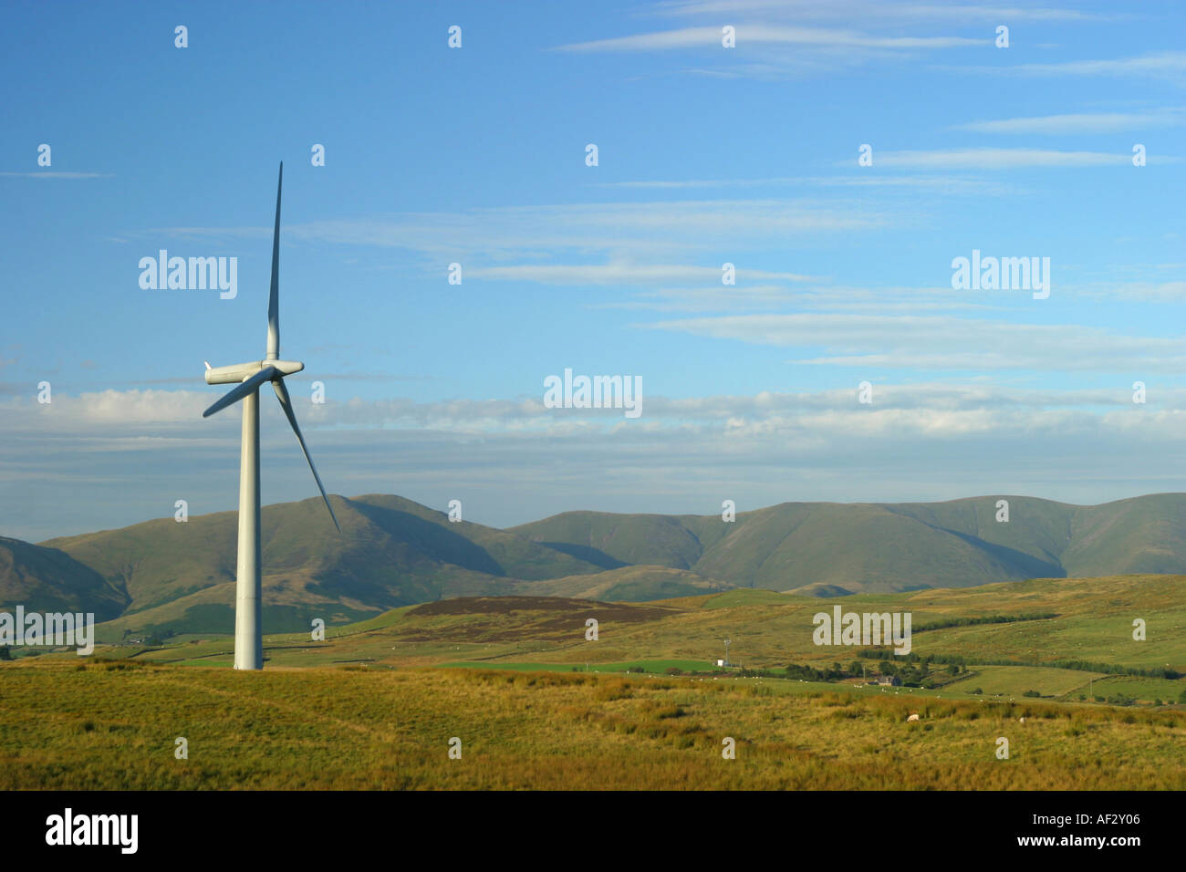 Wind turbine in the UK Lake district Stock Photo - Alamy